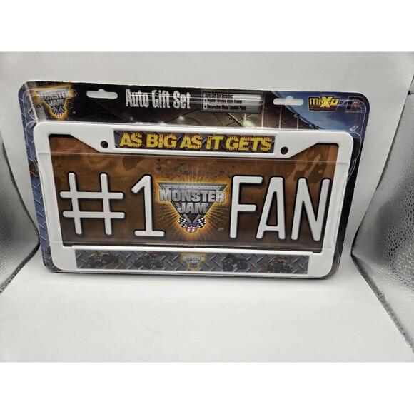 Accents | Monster Jam 1 Fan Auto Gift Set License Plate And Frame ...